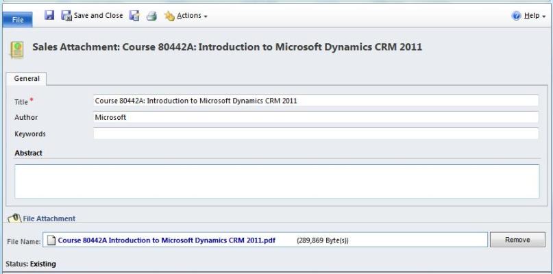 Sales Literature in Microsoft Dynamics CRM 2011 | Magnetism Solutions ...