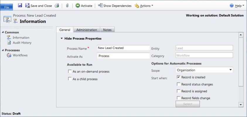 Dynamics CRM 2011, Use workflows to notify a user when new lead is created | Magnetism Solutions ...