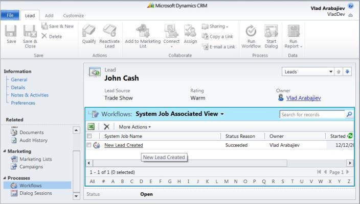 Dynamics Crm 2011 Use Workflows To Notify A User When New Lead Is