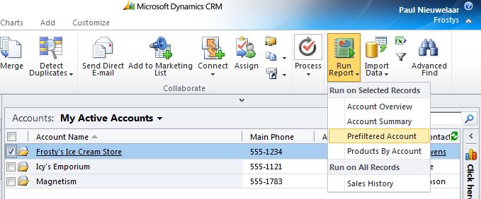 Run Fetch Xml Report On Selected Record In Dynamics Crm 2011 Magnetism Solutions Nz
