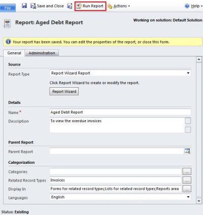 How to create Aged Debt Report in Dynamics CRM 2011 | Magnetism ...