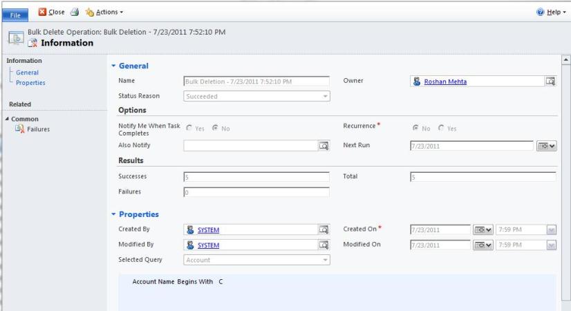 Bulk Deletion of Records in Microsoft Dynamics CRM 2011 | Magnetism ...