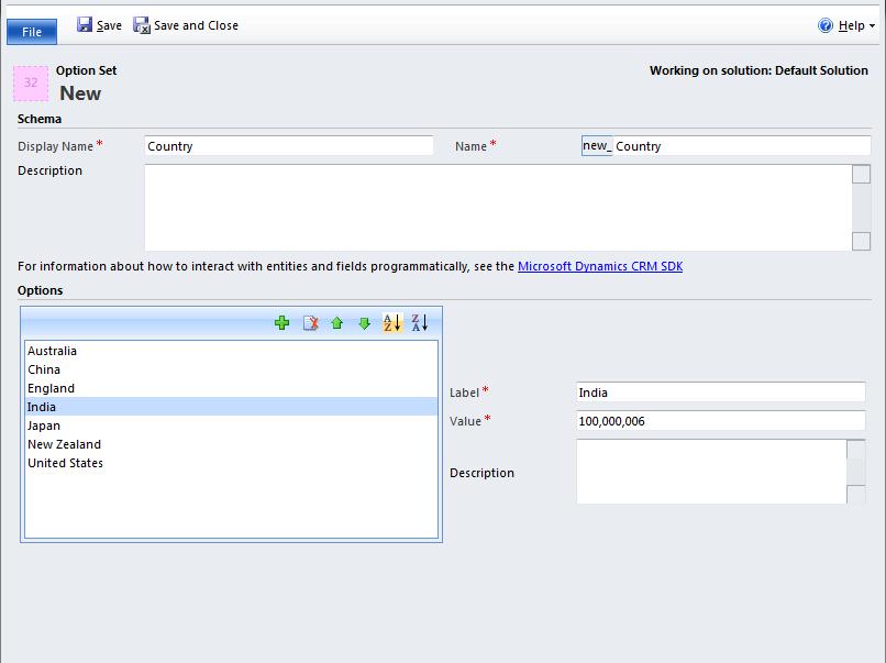 Option Sets in Microsoft Dynamics CRM 2011 | Magnetism Solutions | NZ ...