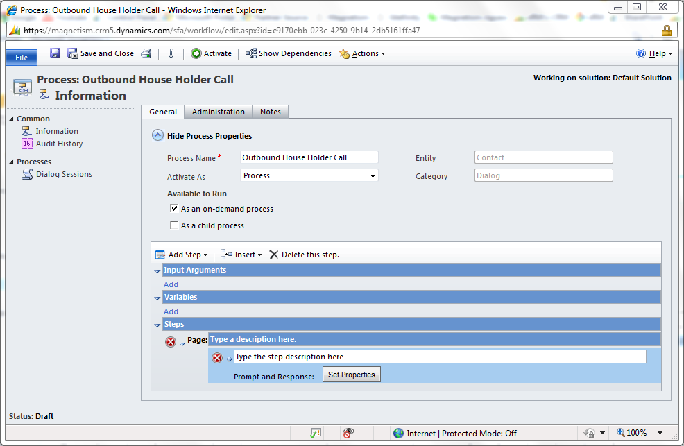 How to use Dialogs in Dynamics CRM 2011 | Magnetism Solutions | NZ ...