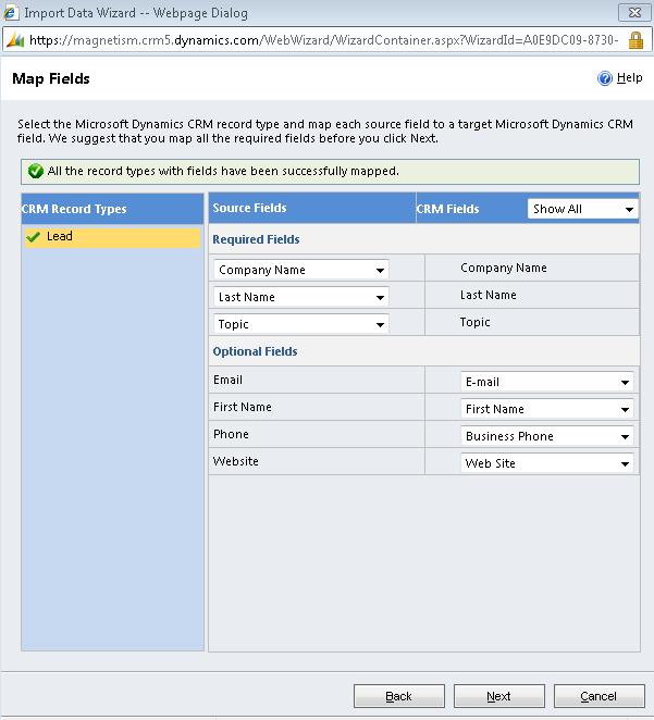 Dynamics Crm 2011 Importing Data Into Crm For The End User Magnetism Solutions Nz 